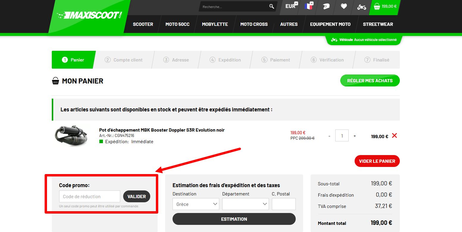 Codes promo Maxiscoot | Jusqu’à 119€ – Offres vérifiées juin 2026