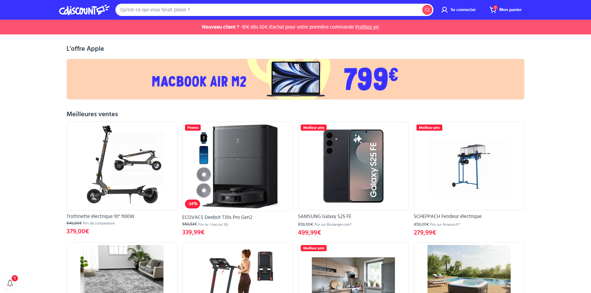 Codes promo Cdiscount | Jusqu’à 40€ – Offres vérifiées juin 2026