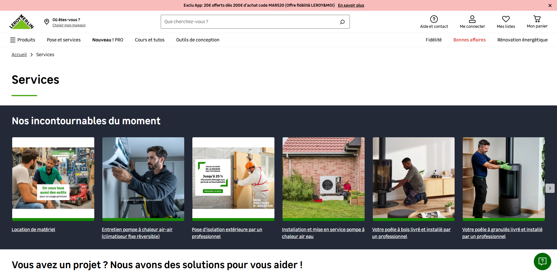 Codes promo Leroy Merlin | Jusqu’à 200€ – Offres vérifiées mai 2026