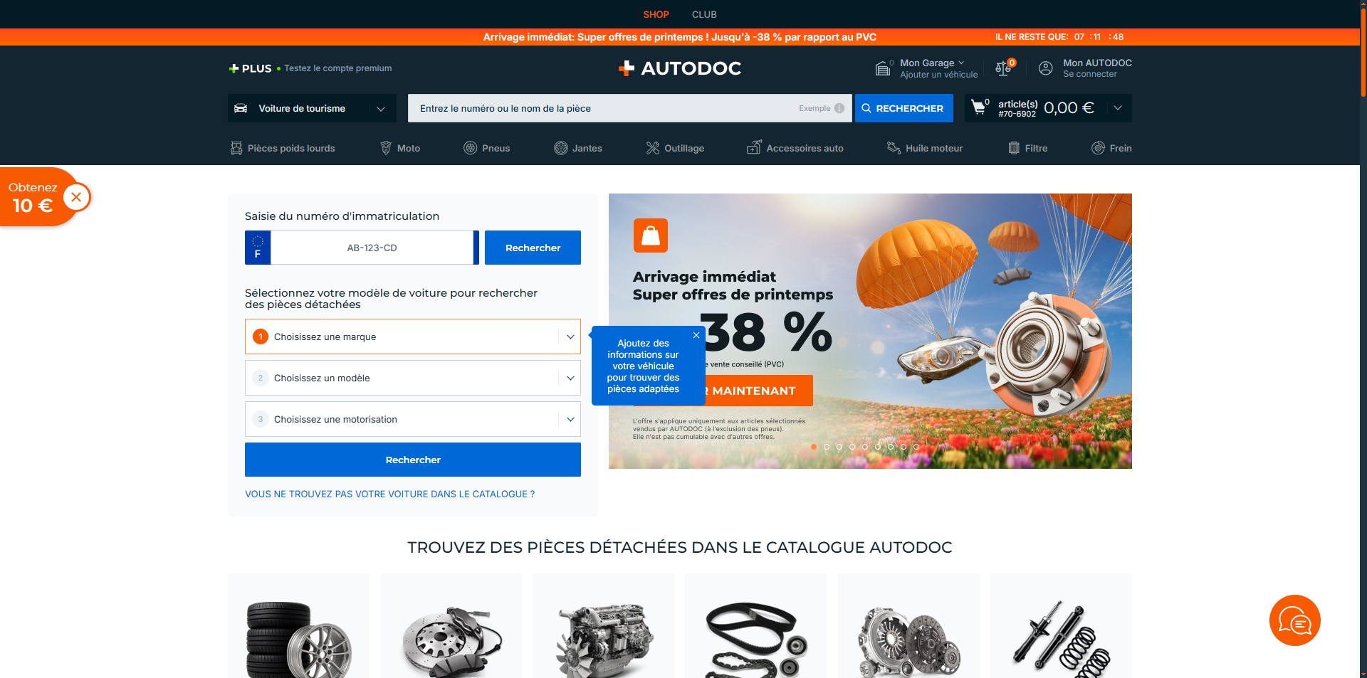 Codes promo Autodoc | Jusqu’à 2€ – Offres vérifiées avril 2026