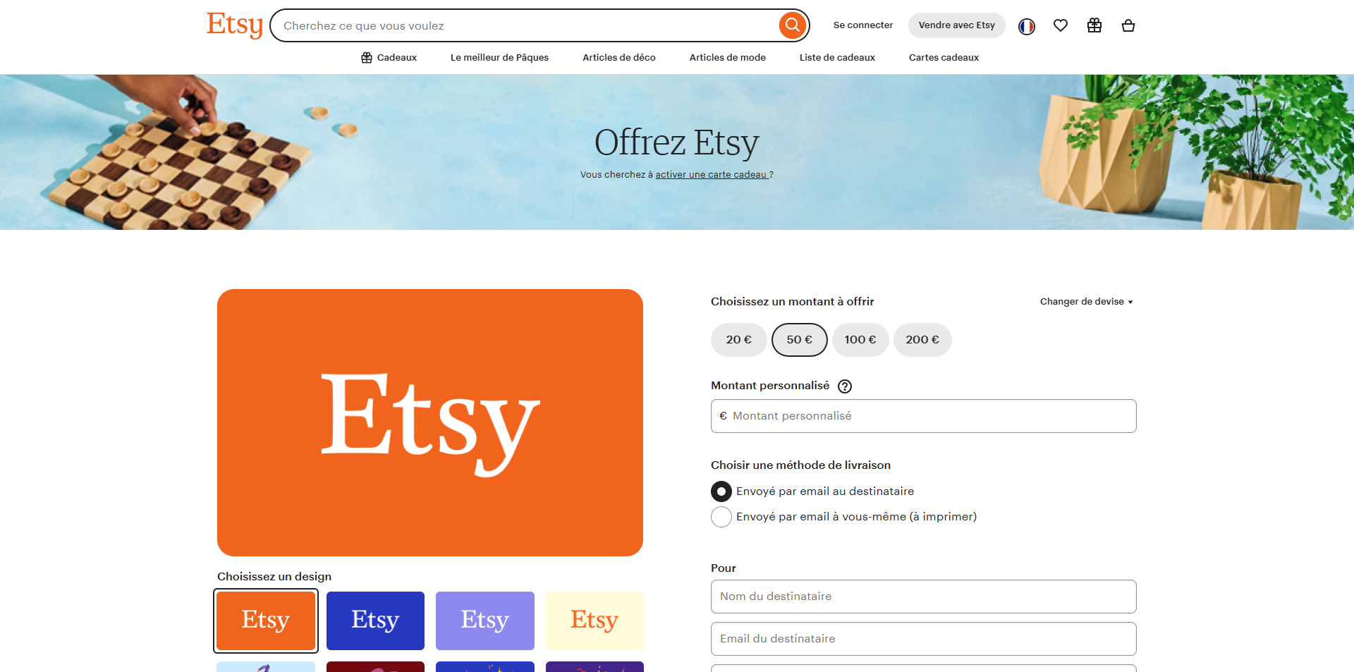 Codes promo Etsy | Jusqu’à 50 % – Offres vérifiées mai 2026