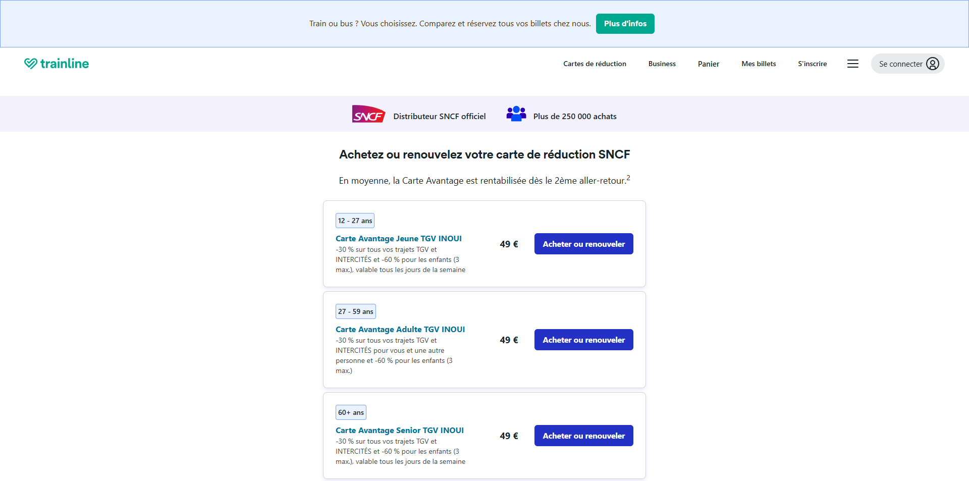 Codes promo Trainline | Jusqu’à 32€ – Offres vérifiées juin 2026